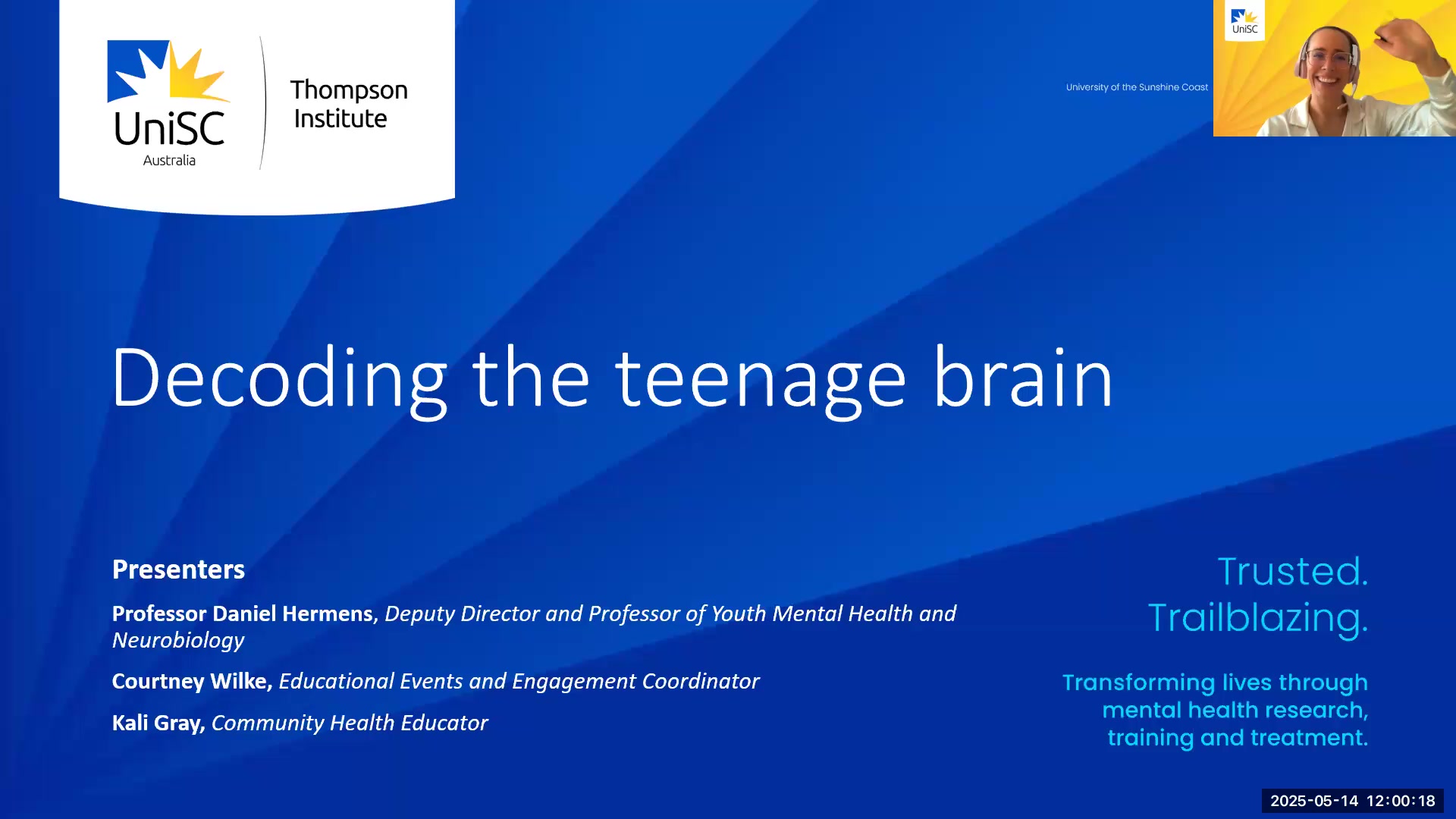 Webinar recording - decoding the teenage brain