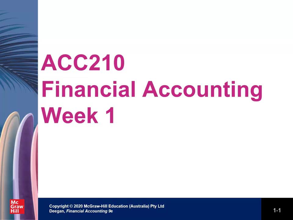 ACC210 Module 1 Overview