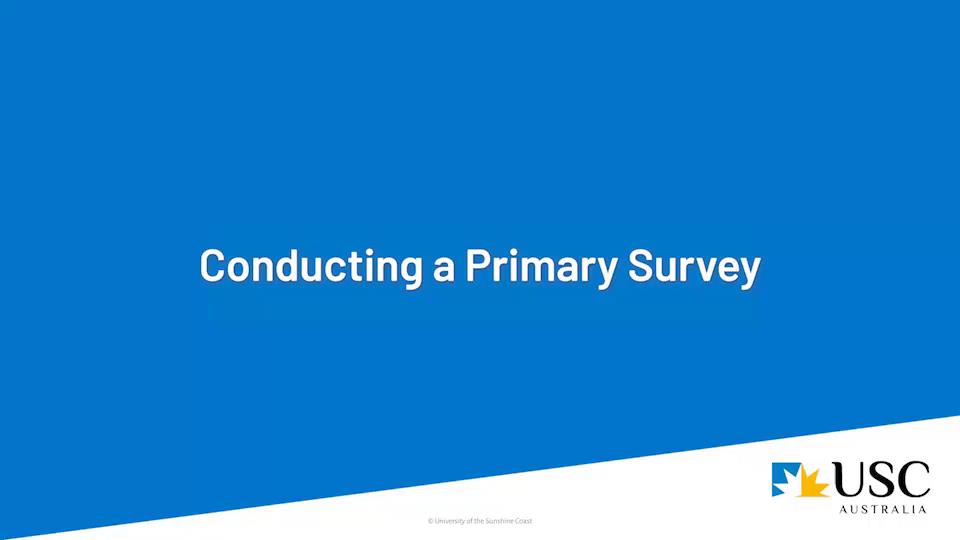Conducting a Primary Survey